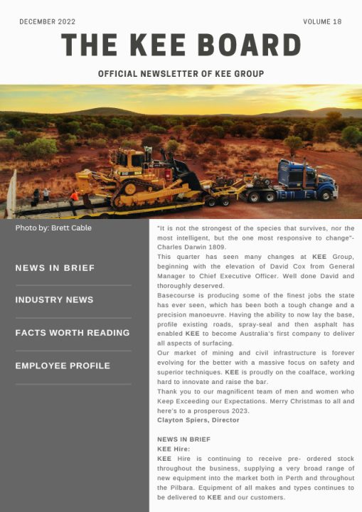 Read the Latest Headlines from the KEE News Board